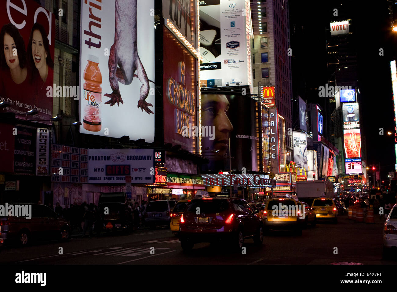Times Square at Night Stock Photo - Alamy