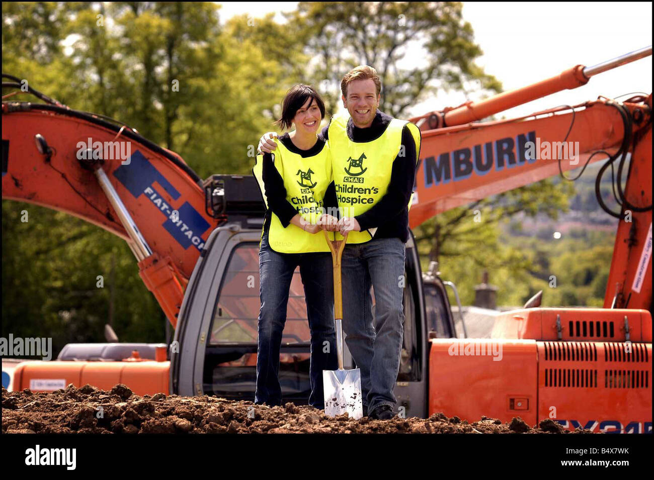 Singer Sharleen Spiteri and actor Ewan McGregor at the new site of the ...