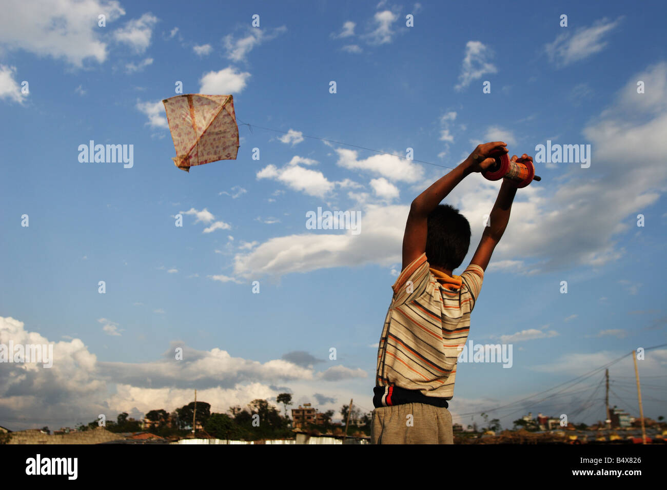 Boy with kite india hi-res stock photography and images - Alamy