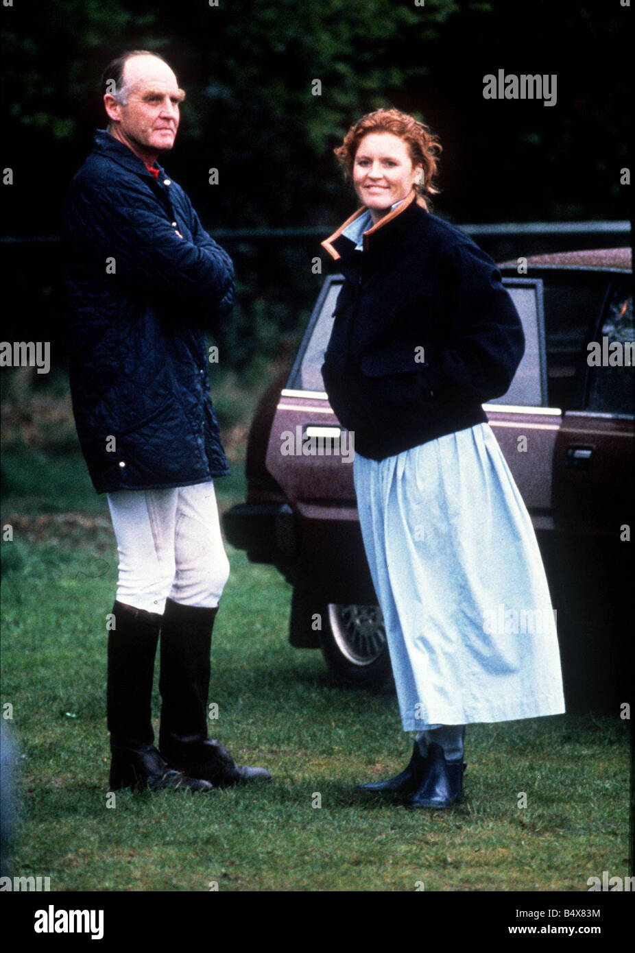 Major Ron Ferguson with daughter polo Windsor Stock Photo - Alamy