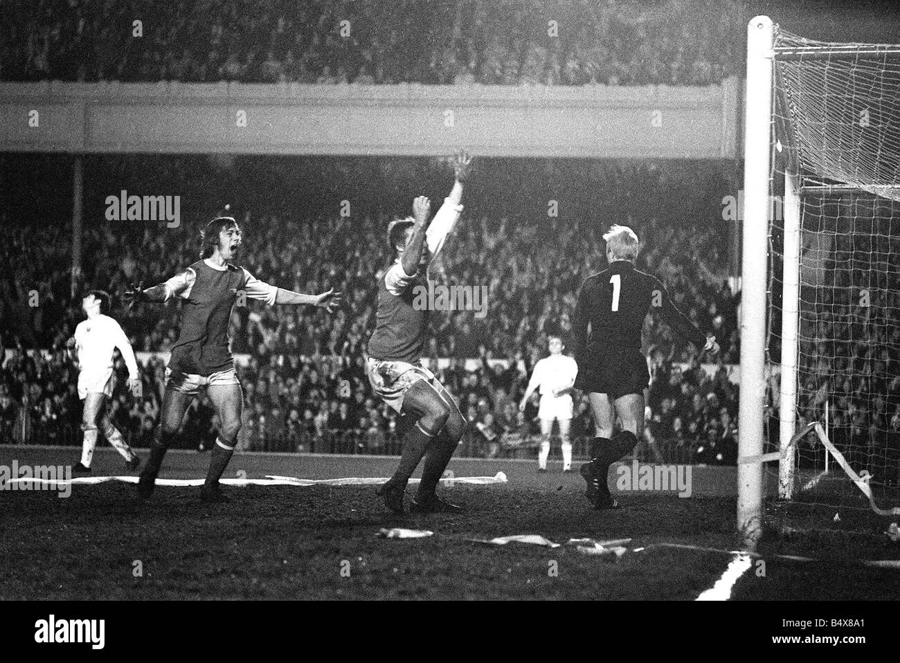 Arsenal v Anderlecht Fairs Cup Final April 1970 John Radford of Arsenal ...