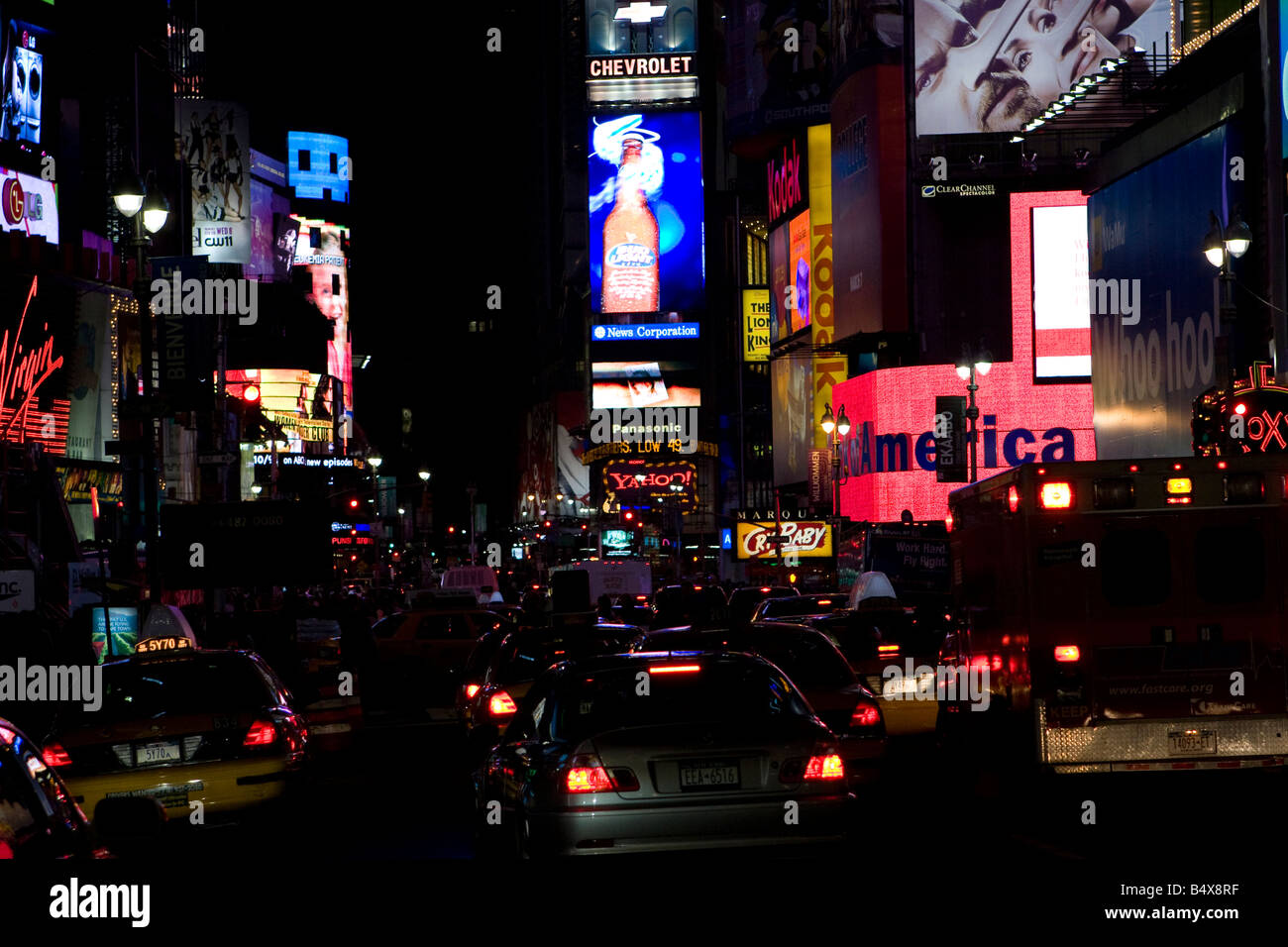 Times Square at Night Stock Photo - Alamy