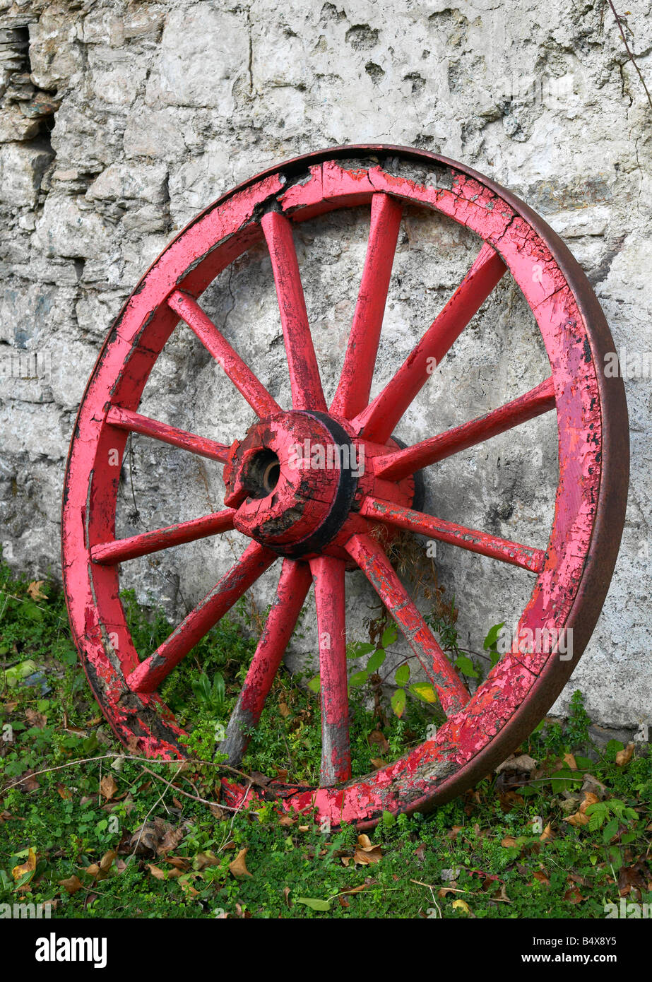 Cart Wheel Morewellham Quay Stock Photo - Alamy