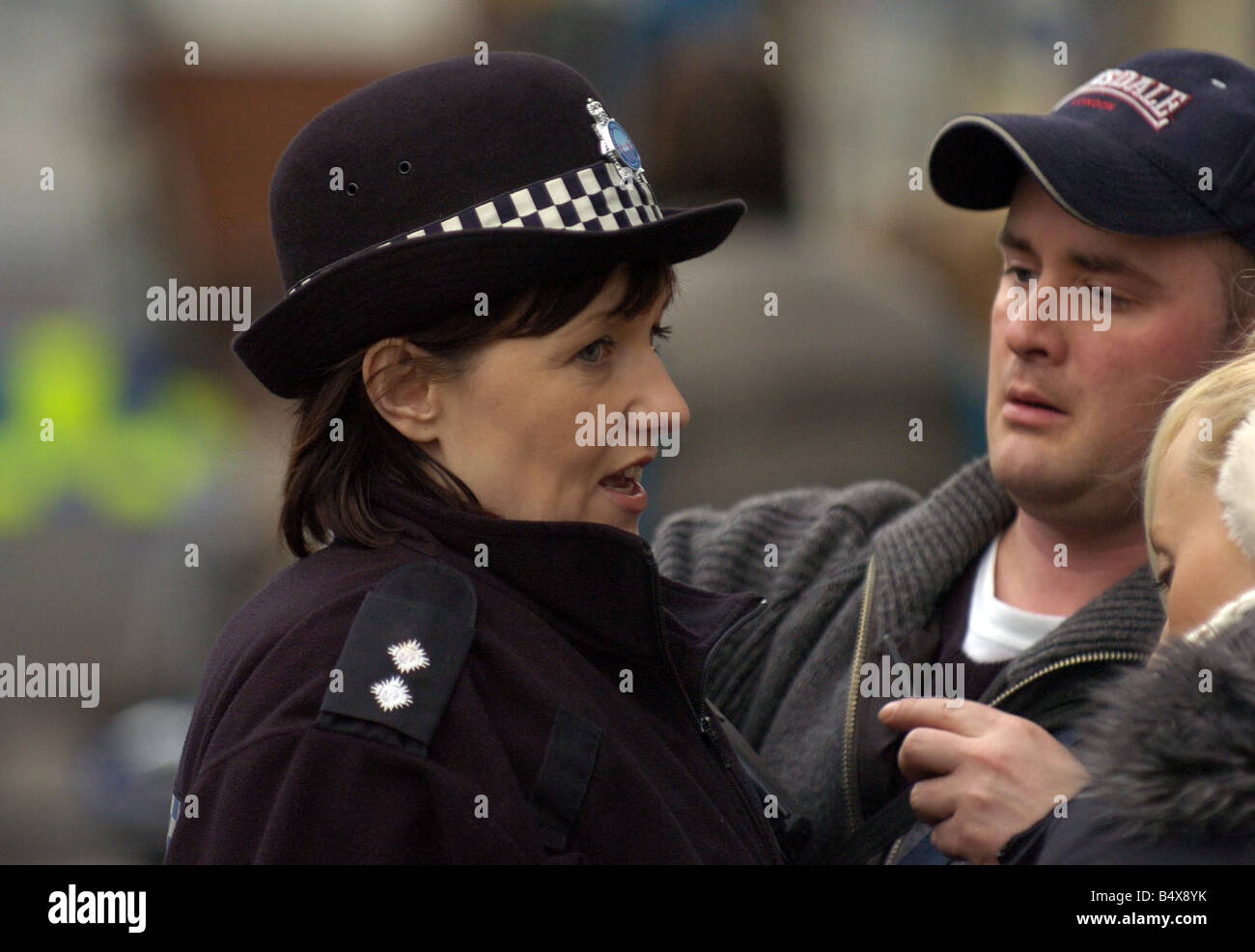 Kacey Ainsworth on the TV set of Holby Blue 29th Jaunary 2007 Stock ...