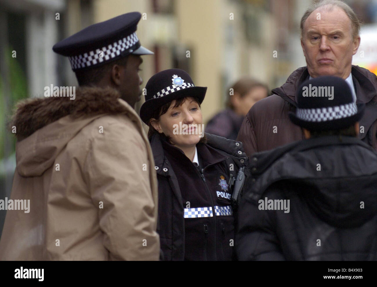 Kacey Ainsworth on the TV set of Holby Blue 29th Jaunary 2007 Stock ...