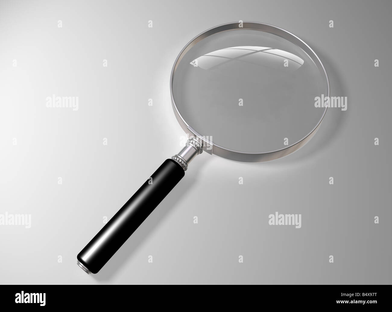 Illustration of a magnifying glass on a plain background Stock Photo ...