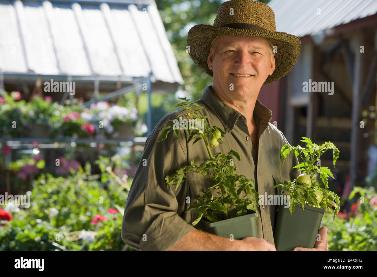 Man shopping for plants Stock Photo - Alamy