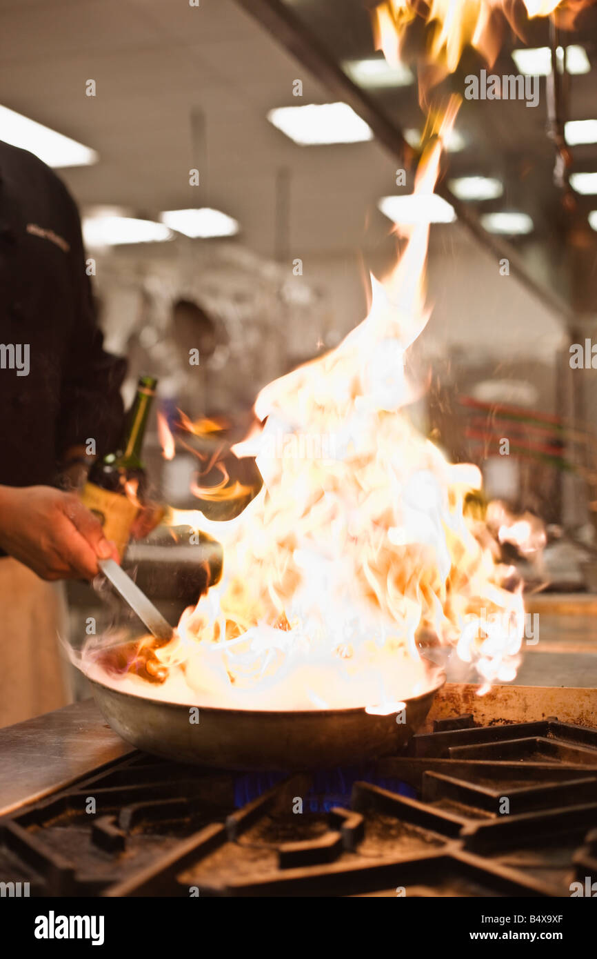 Flame food flambe hi-res stock photography and images - Alamy