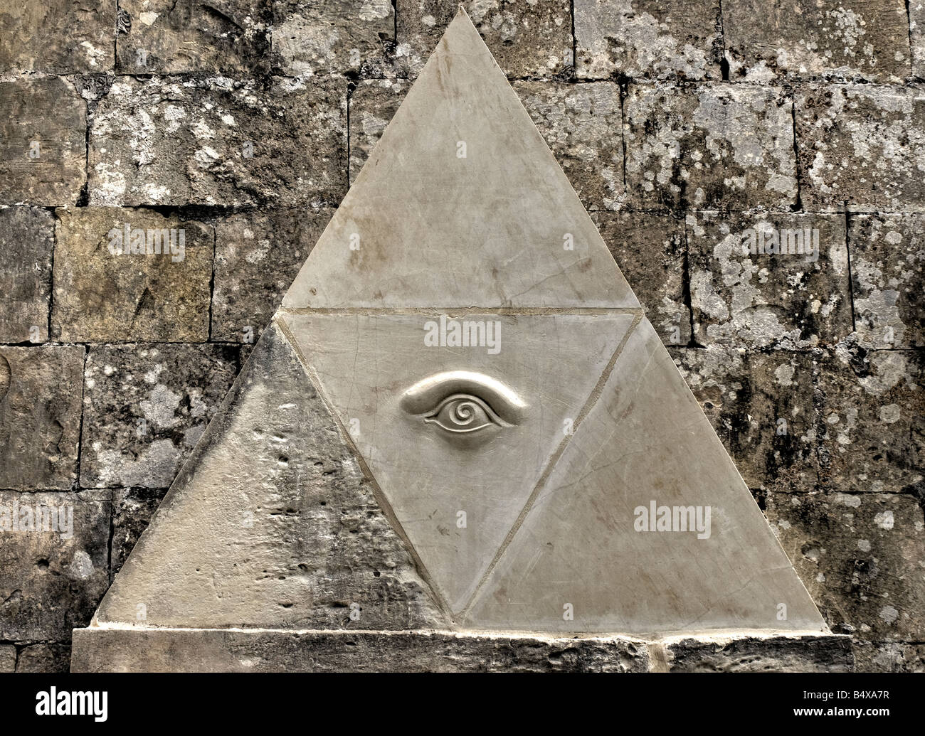 Eye of Providence symbol etched in limestone Stock Photo - Alamy