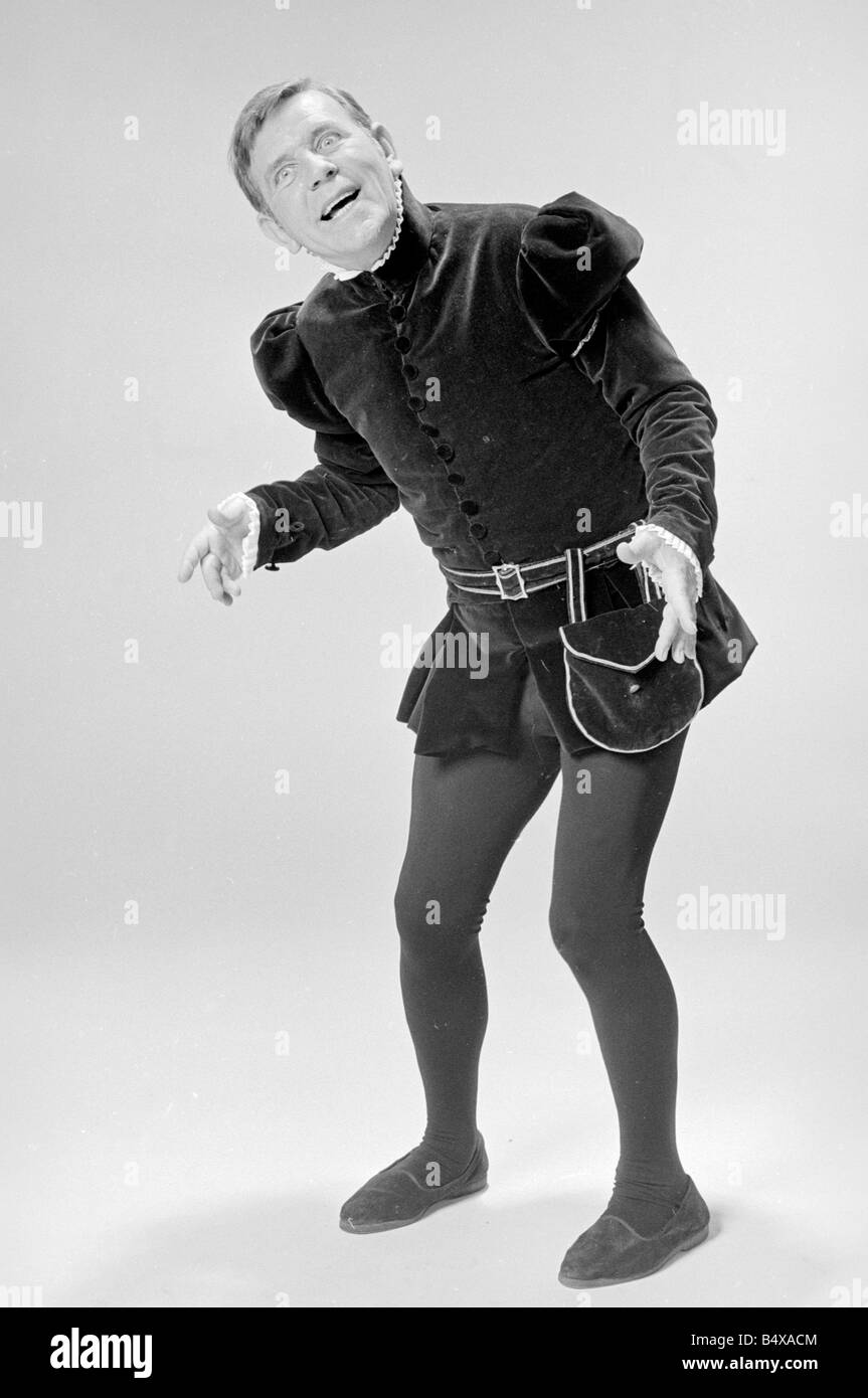 Actor comedian Norman Wisdom in Shakespearen costume , seen here as ...