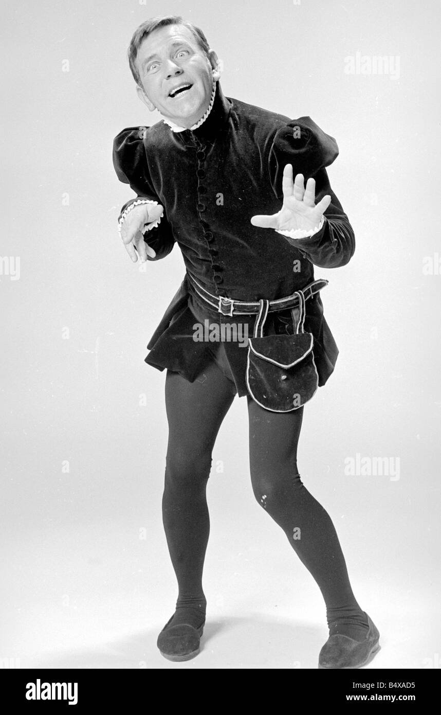 Actor comedian Norman Wisdom in Shakespearen costume , seen here as ...