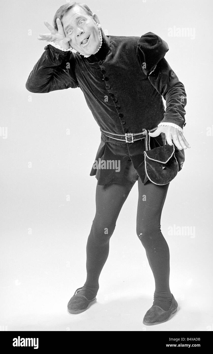 Actor comedian Norman Wisdom in Shakespearen costume , seen here as ...