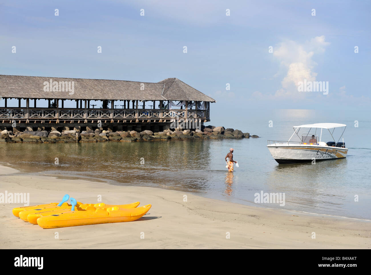 THE BEACH AT MORGAN BAY ST LUCIA Stock Photo - Alamy