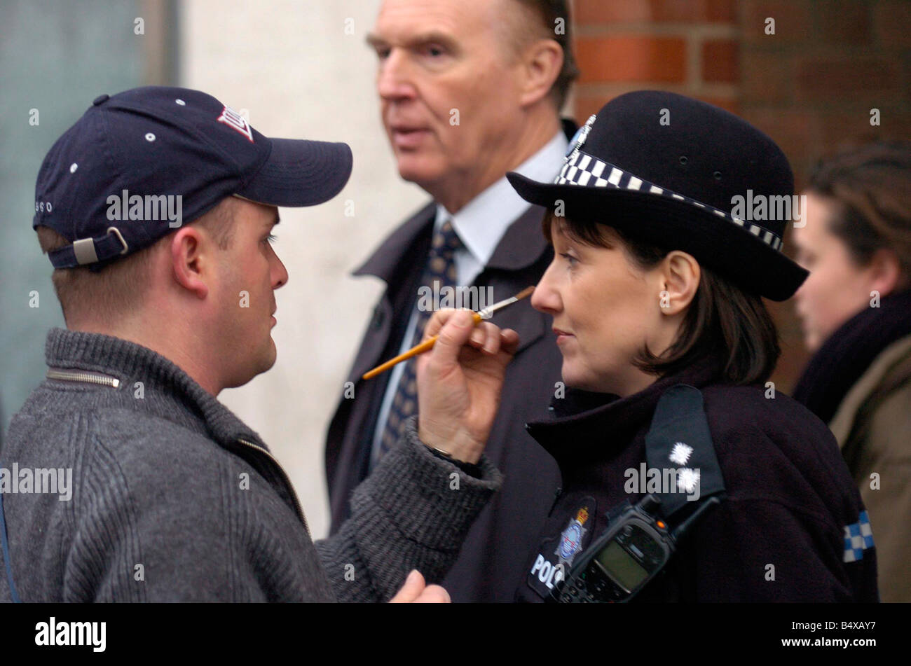 Kacey Ainsworth on the set of Holby Blue. 28th January 2007 Stock Photo ...
