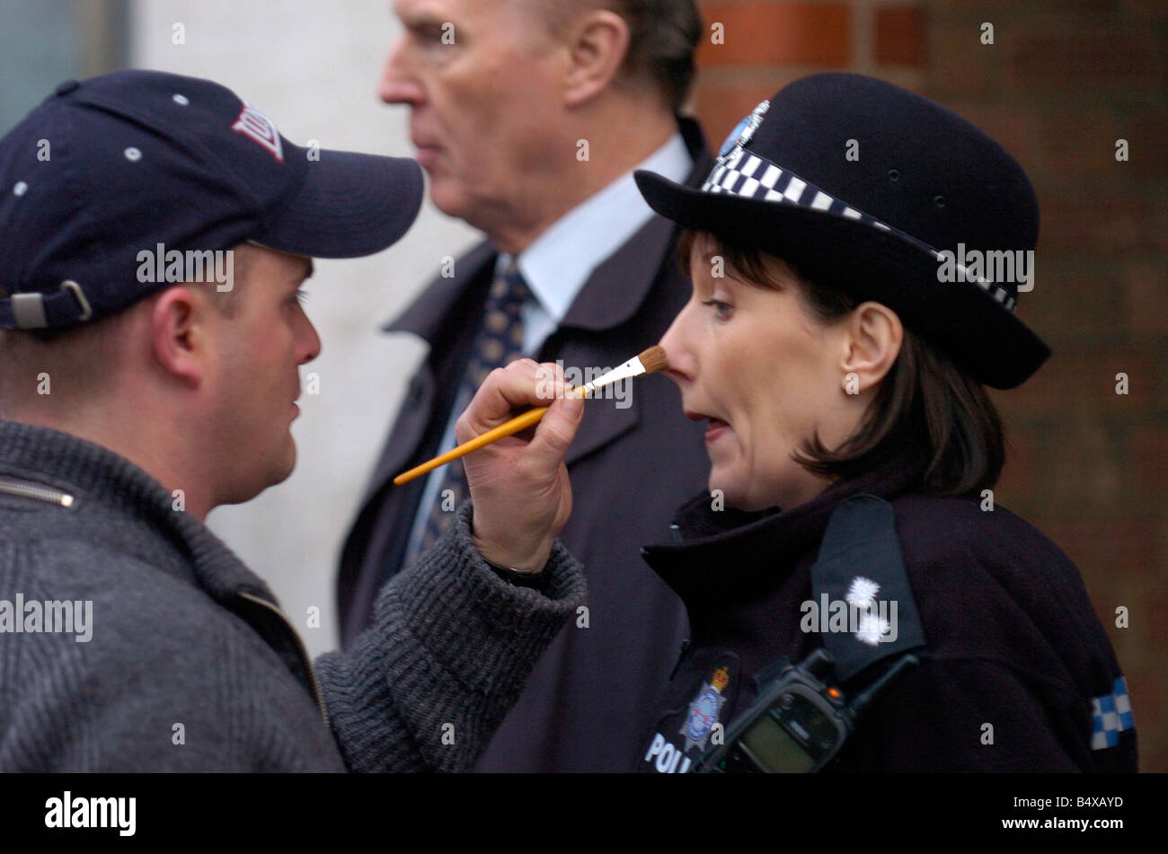 Kacey Ainsworth on the set of Holby Blue. 28th January 2007 Stock Photo ...