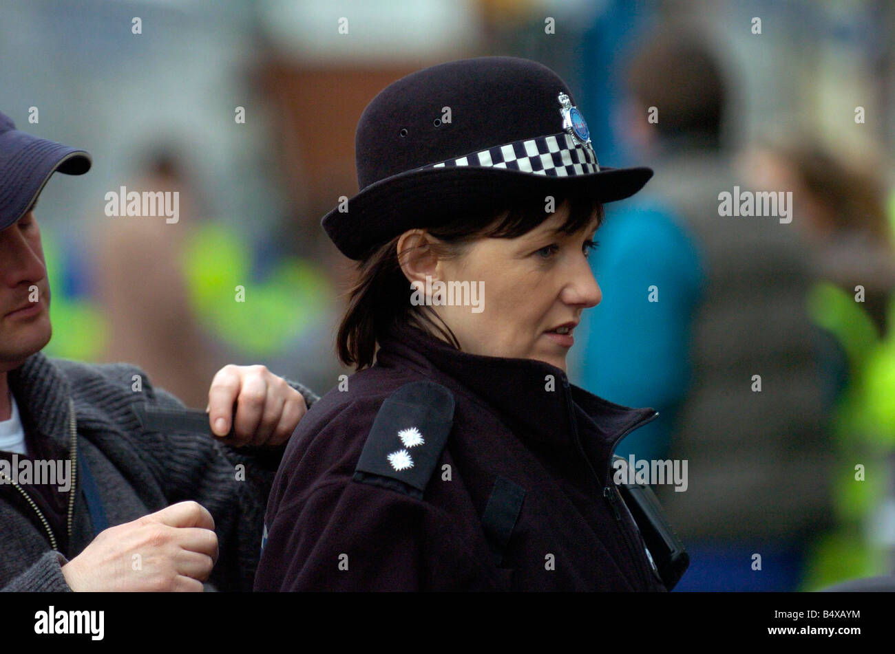 Kacey Ainsworth on the set of Holby Blue. 28th January 2007 Stock Photo ...