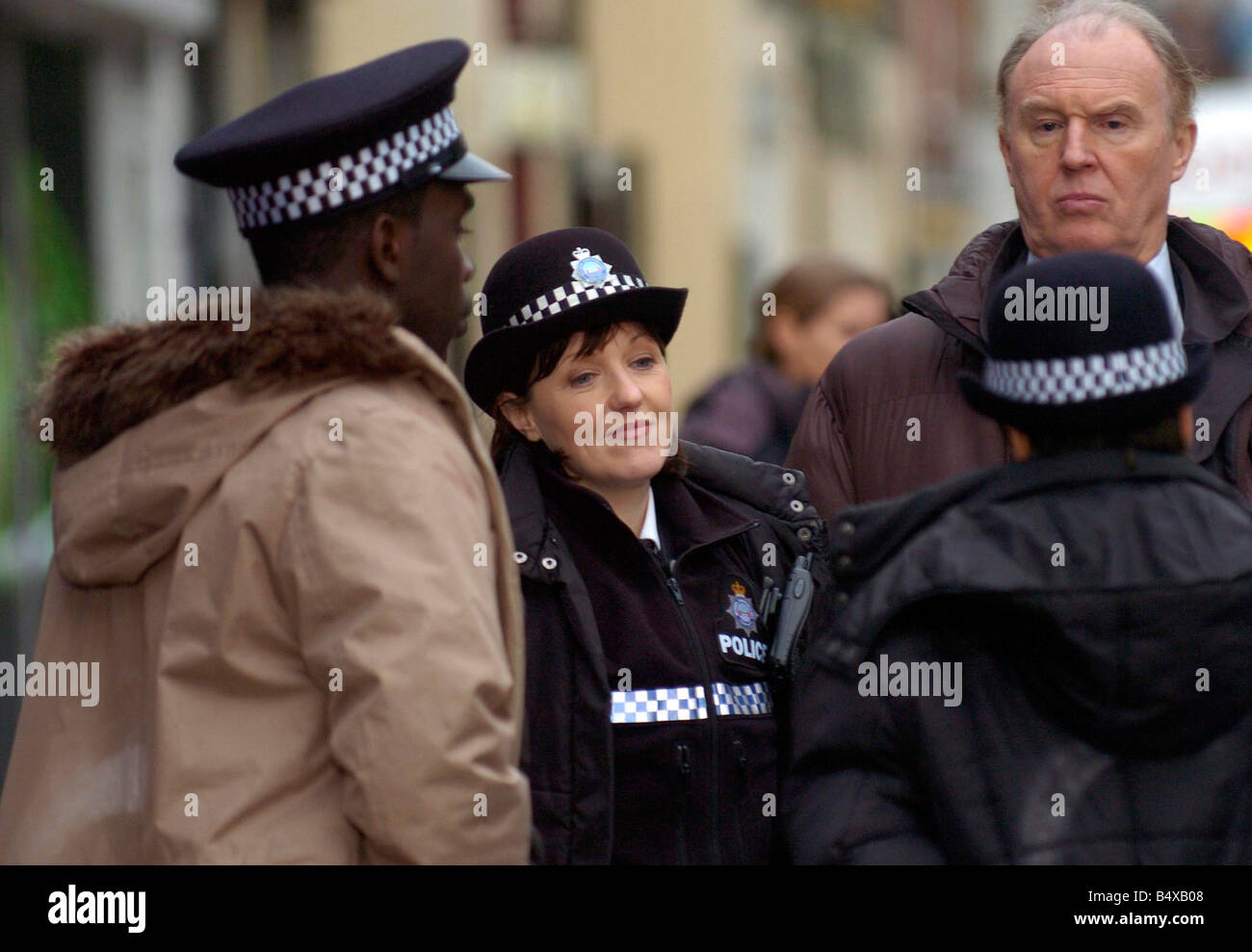 Kacey Ainsworth on the set of Holby Blue. 28th January 2007 Stock Photo ...