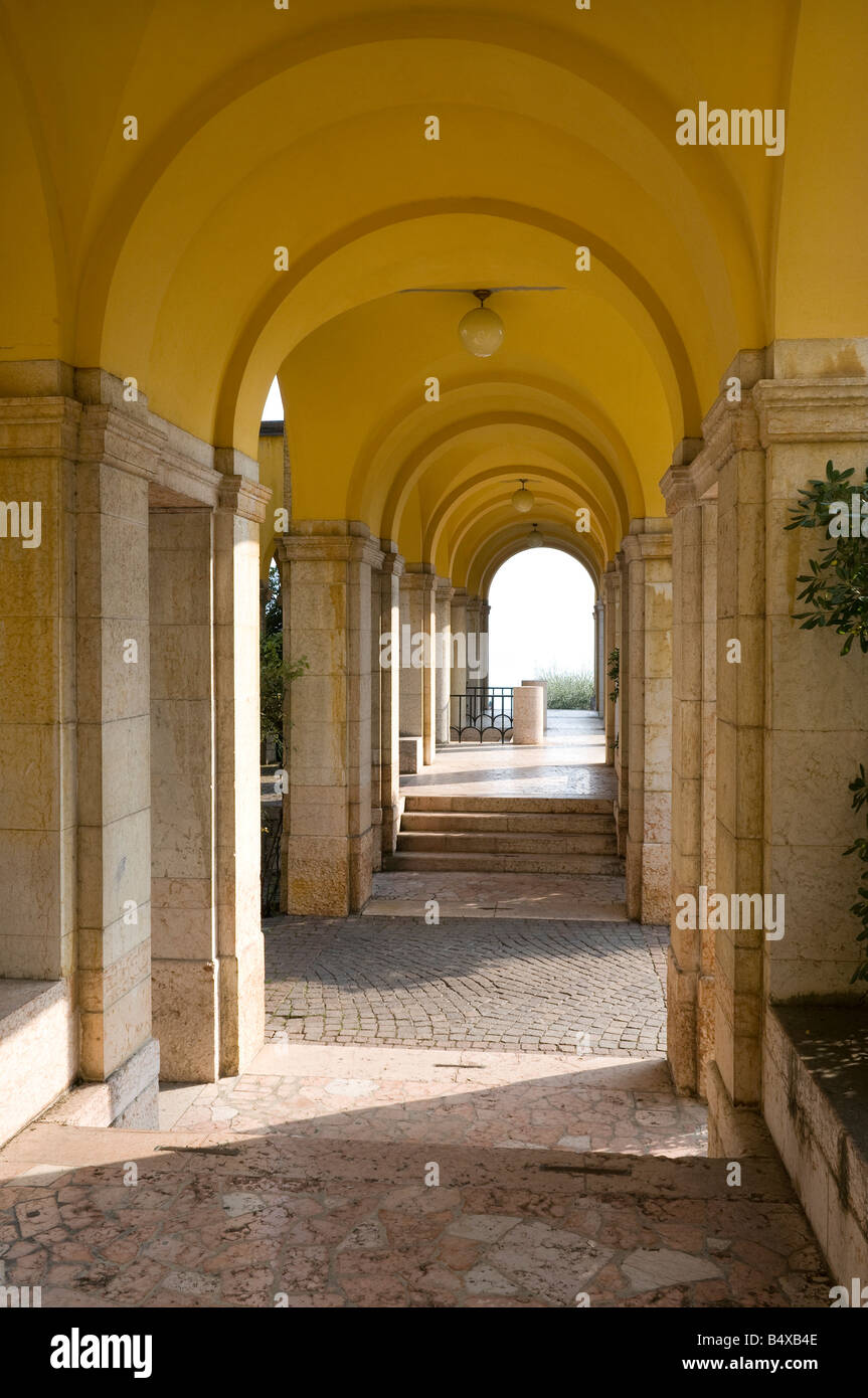 archways, the vittoriale, gardone, lake garda, italy Stock Photo - Alamy