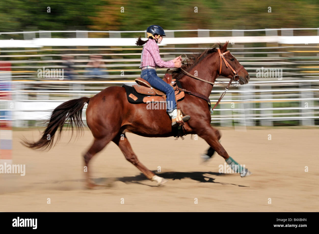 High School Boys and Girls Rodeo Competition Port Huron Michigan Stock ...
