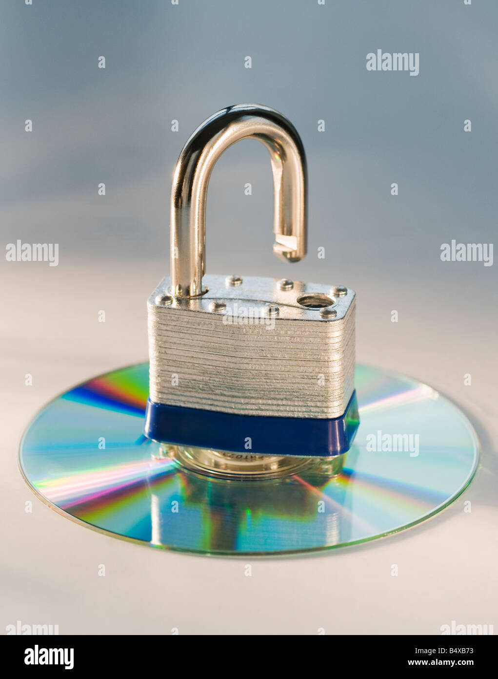 Lock and compact disc Stock Photo - Alamy