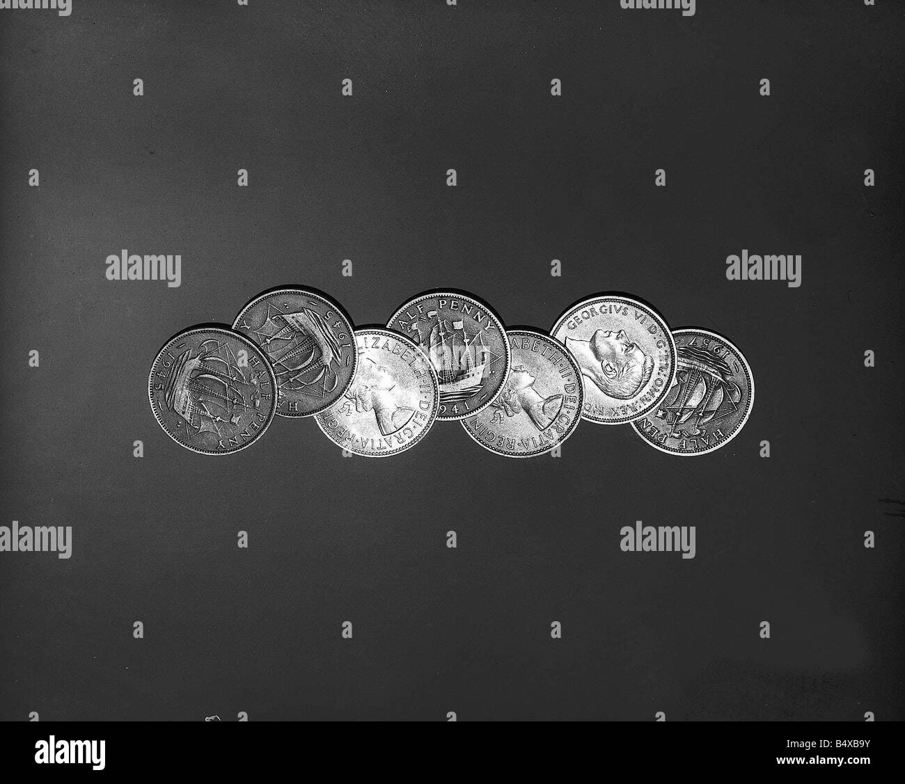 Coins Half Pennies Stock Photo - Alamy