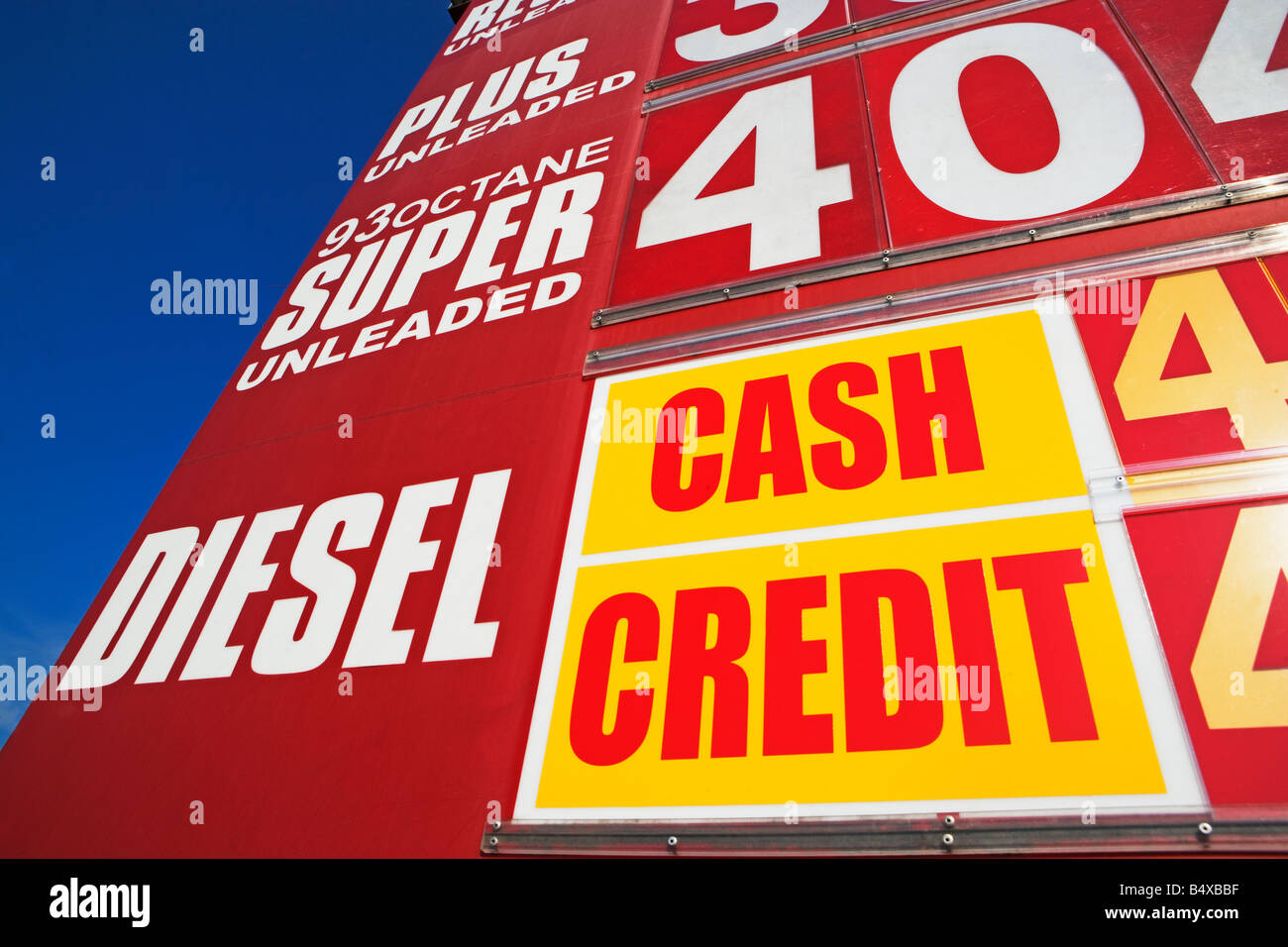 Close up of gas station sign Stock Photo - Alamy