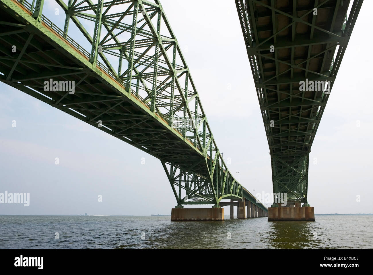 Identical steel bridges Stock Photo - Alamy