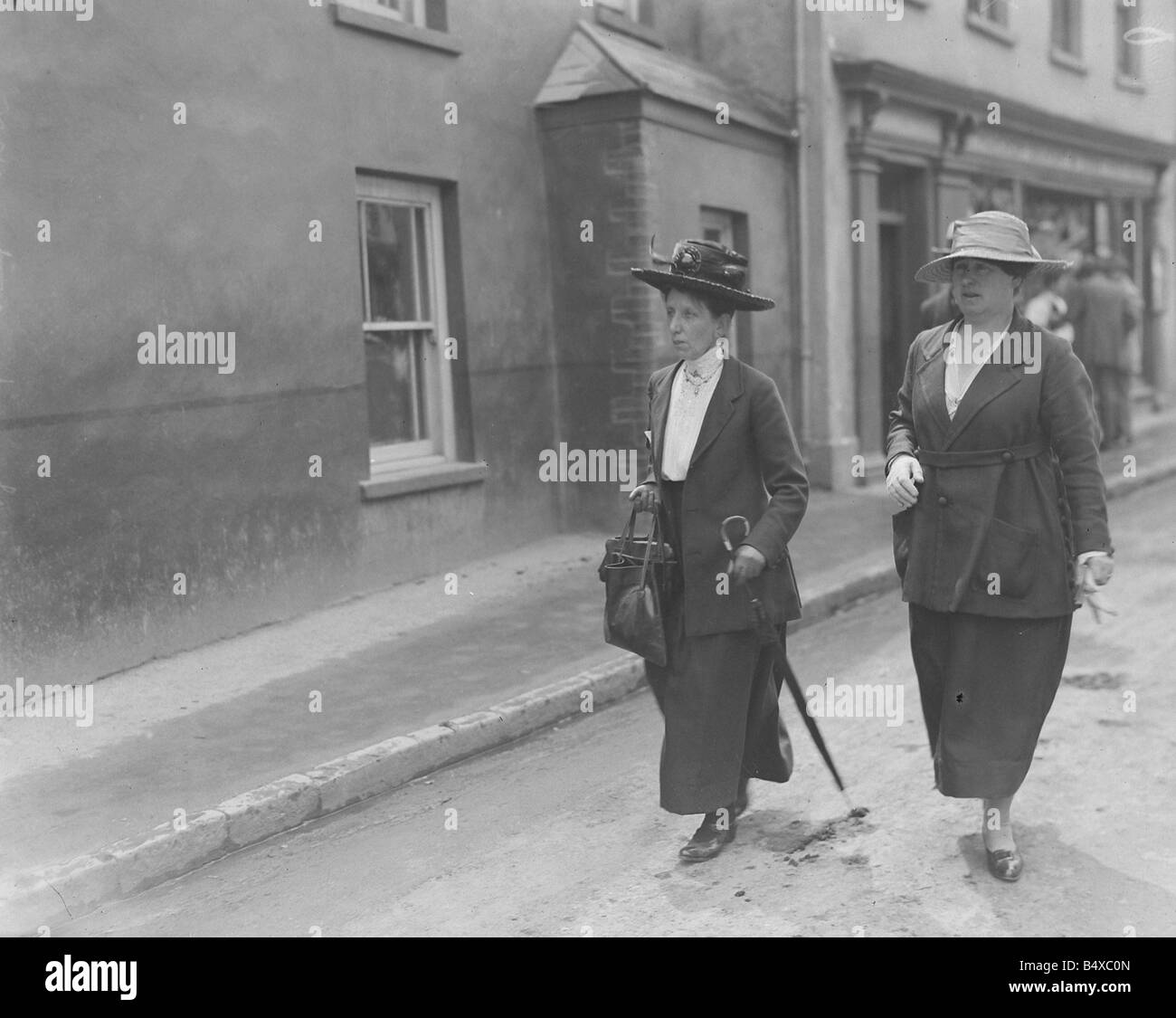 Miss F Phillips seen here on their way to the inquest into the death of ...