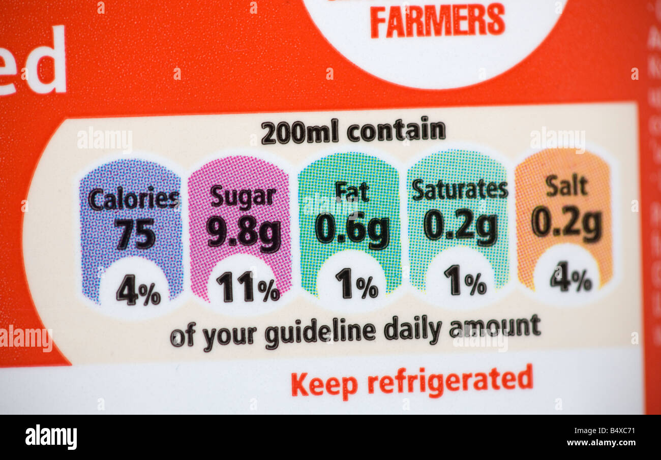 Ingredient Label on tin of Food Stock Photo - Alamy