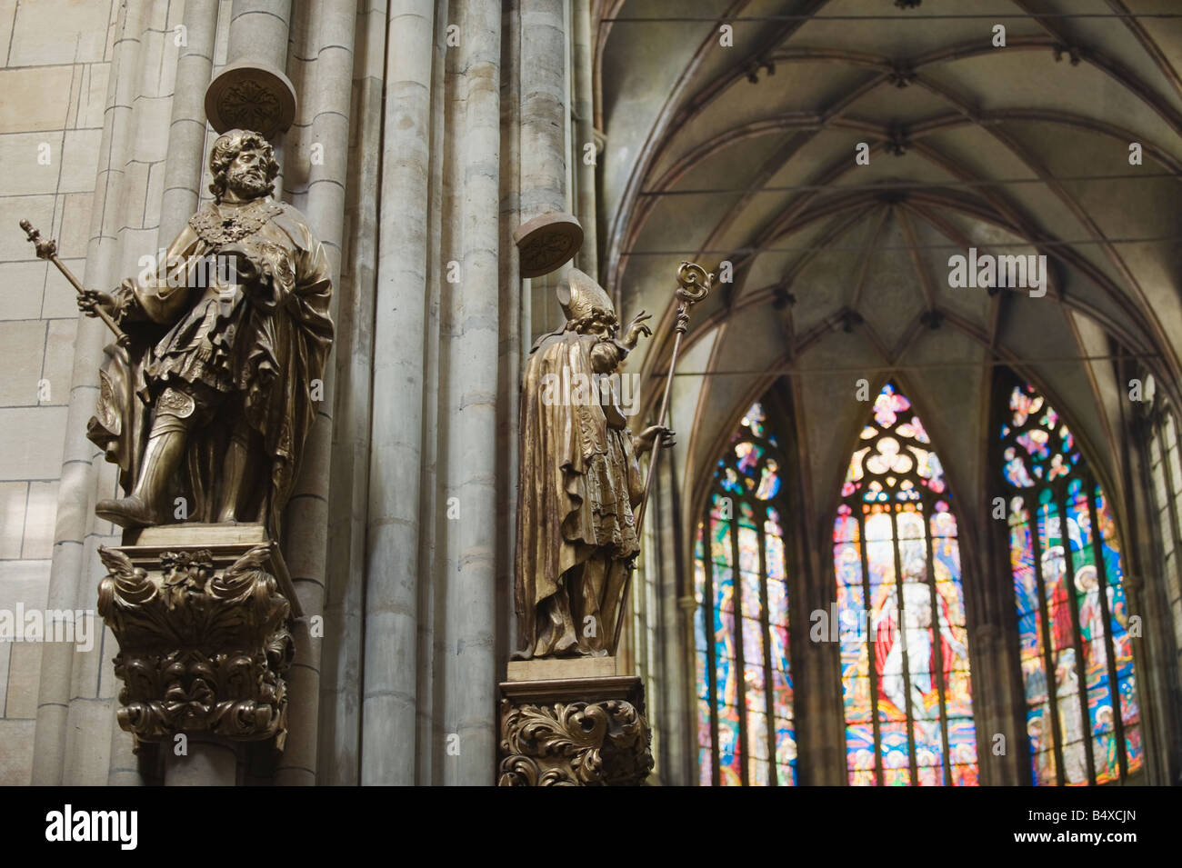 Statues and church interior Stock Photo - Alamy