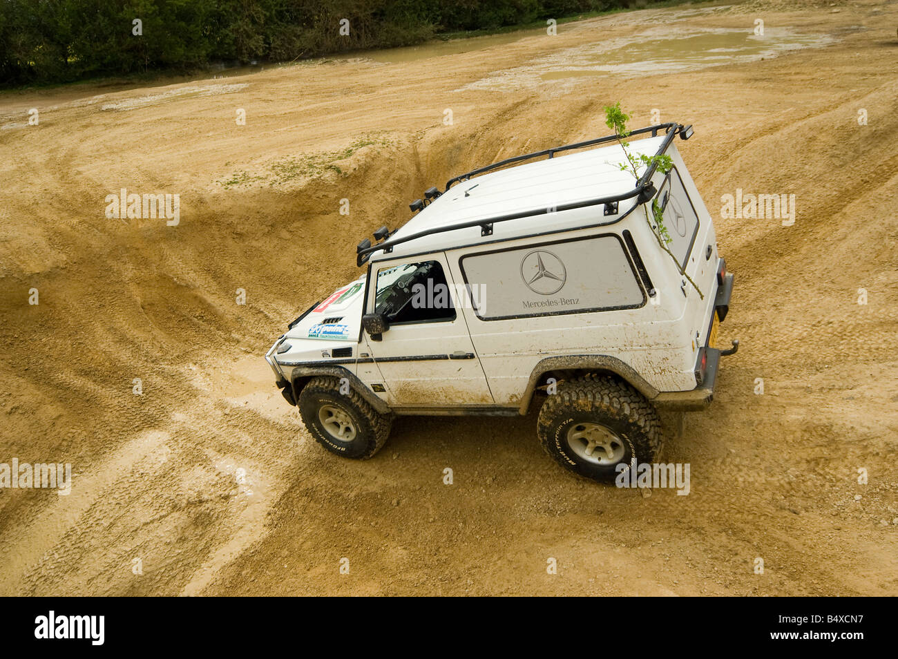 Mercedes G wagon driving off road Stock Photo - Alamy