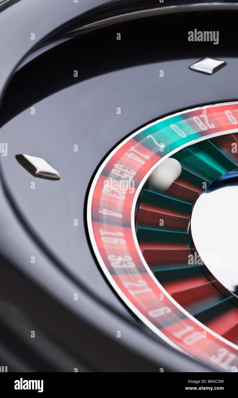 Close up of spinning roulette table Stock Photo - Alamy
