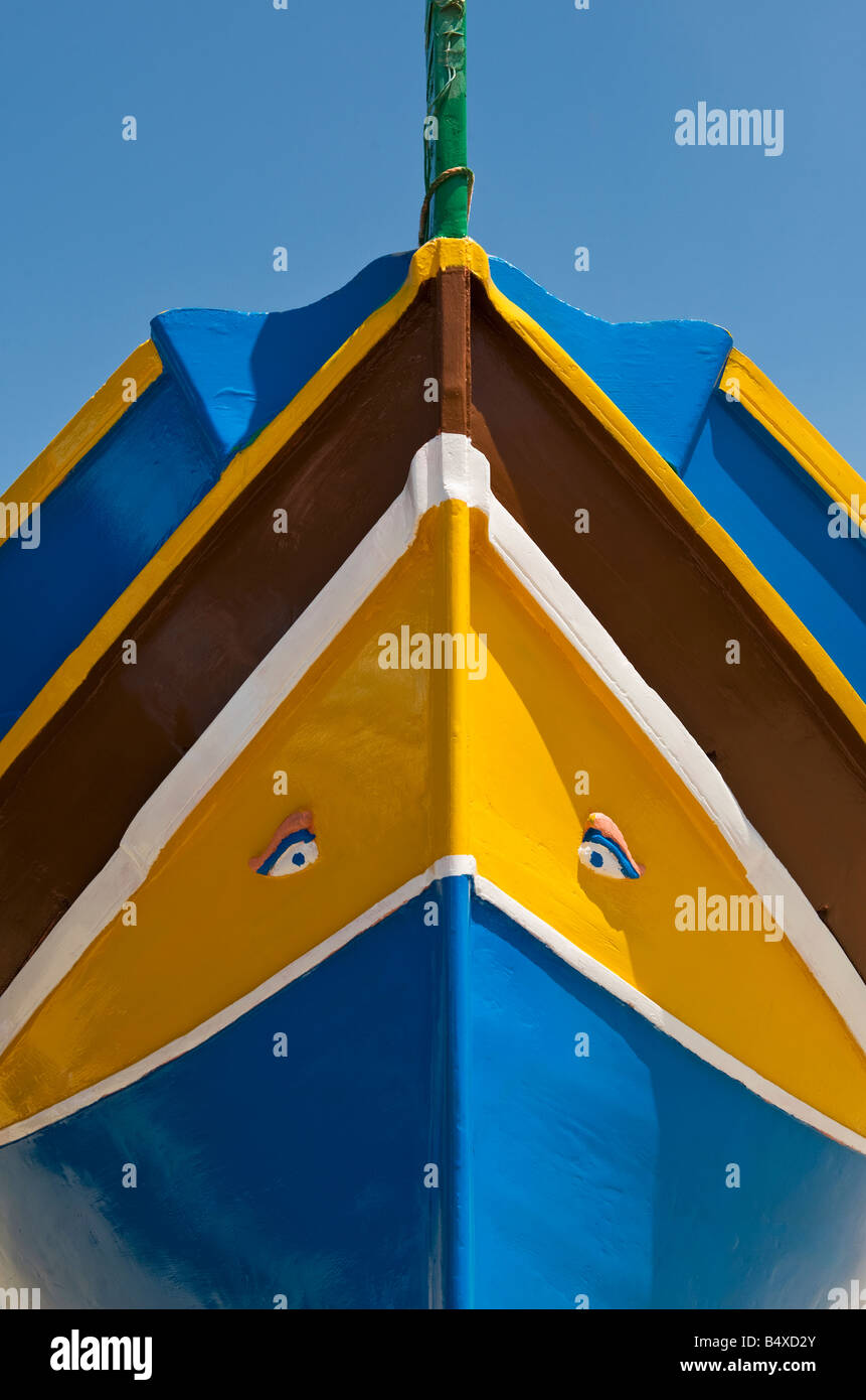 Close up of colorful boat prow Stock Photo - Alamy