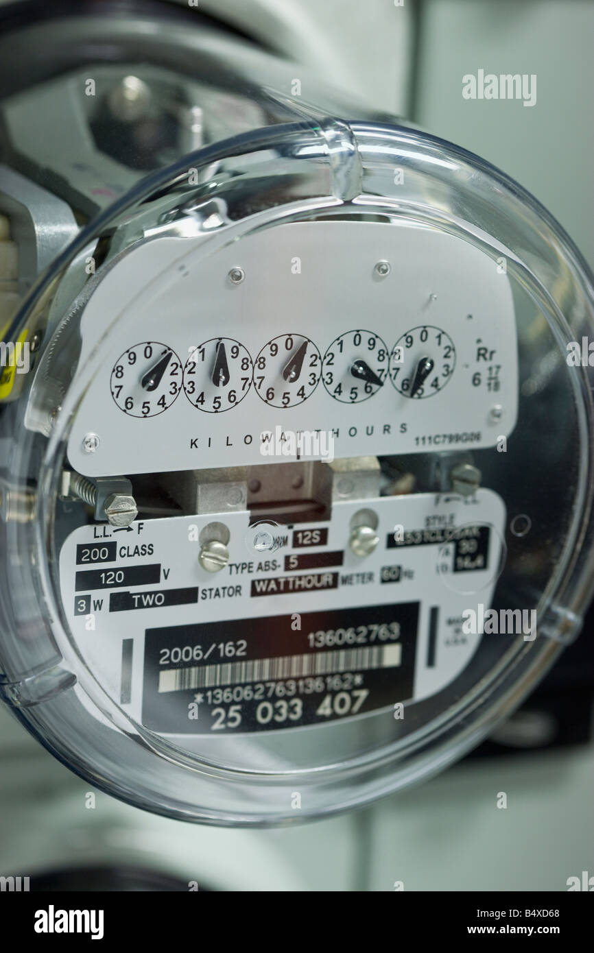 Close up of electrical meter Stock Photo - Alamy