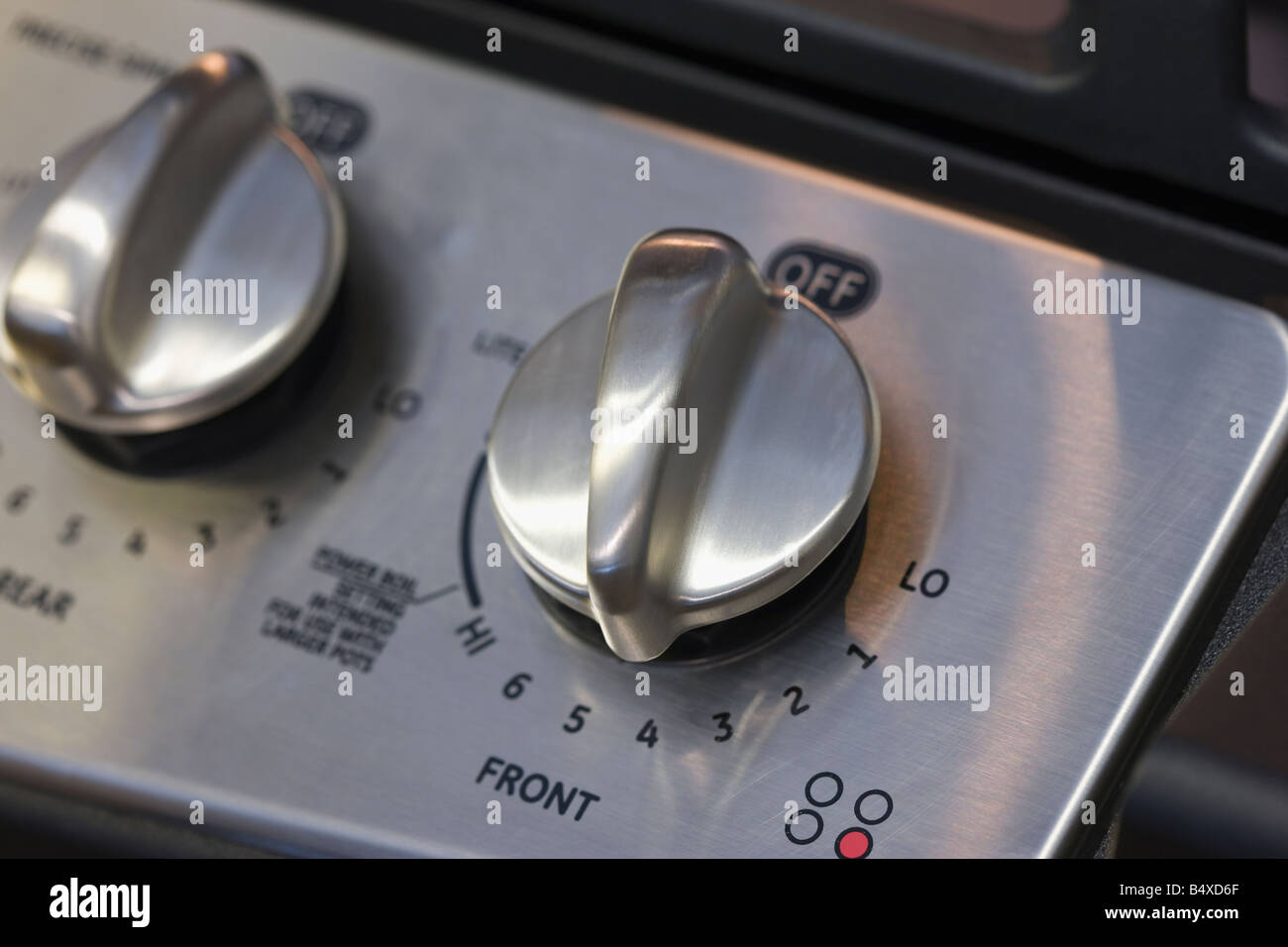 Close up of stove dial Stock Photo - Alamy