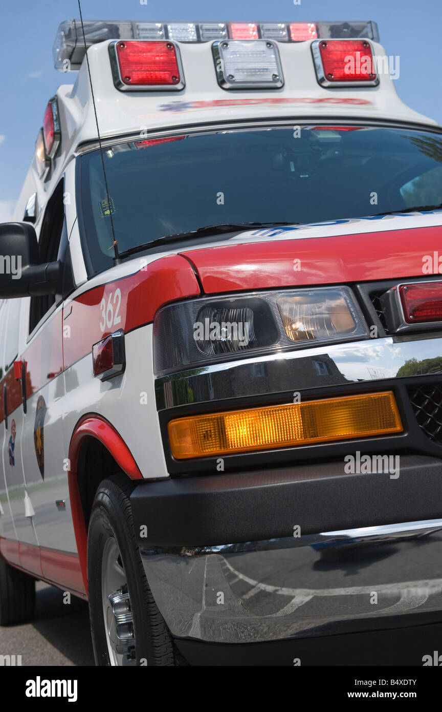 Front view of ambulance Stock Photo - Alamy