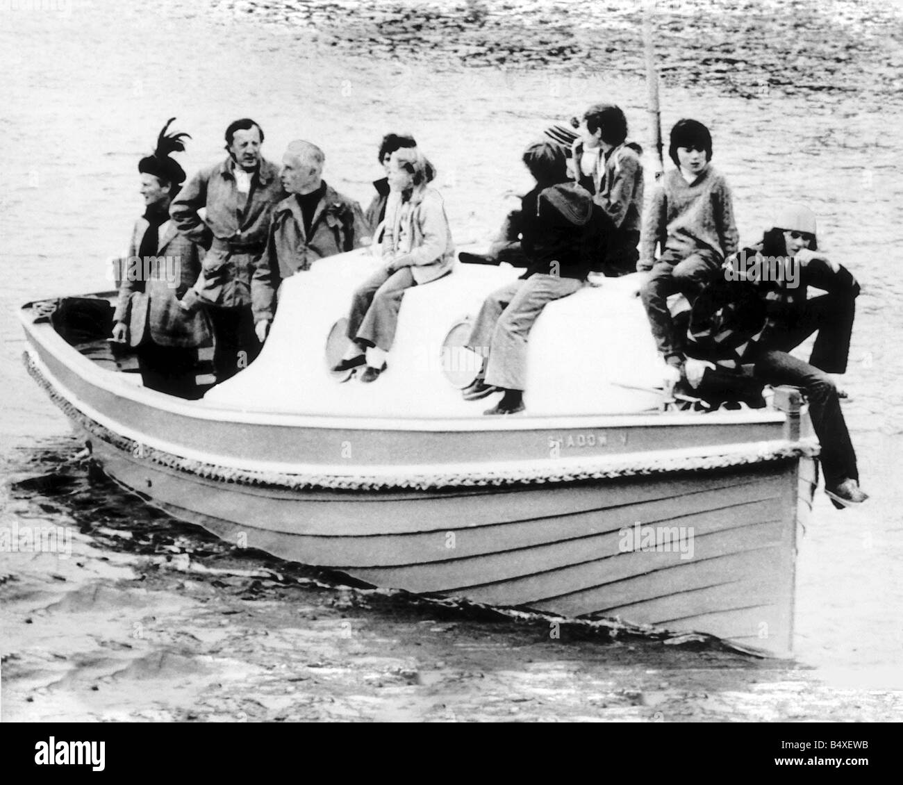 Lord Louis Mountbatten his two sons in law and grandchildren return ...