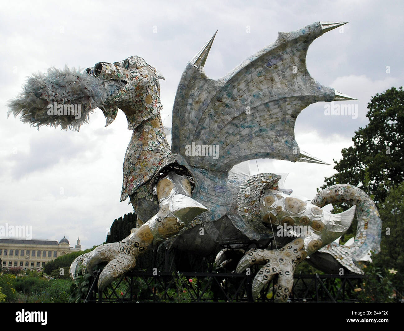 Paris, France. Dragon sculpture in Jardins de Plantins. 2006. Stock ...