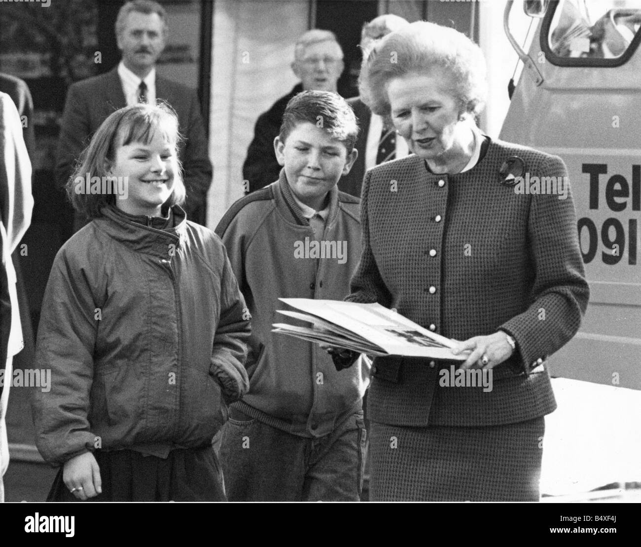 Margaret Thatcher at the foundation stone laying ceremony at St Peter s ...