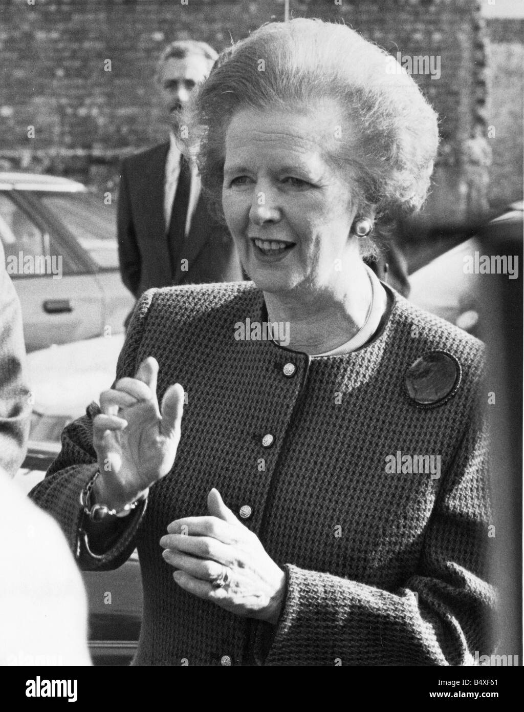 Margaret Thatcher at the foundation stone laying ceremony at St Peter s ...