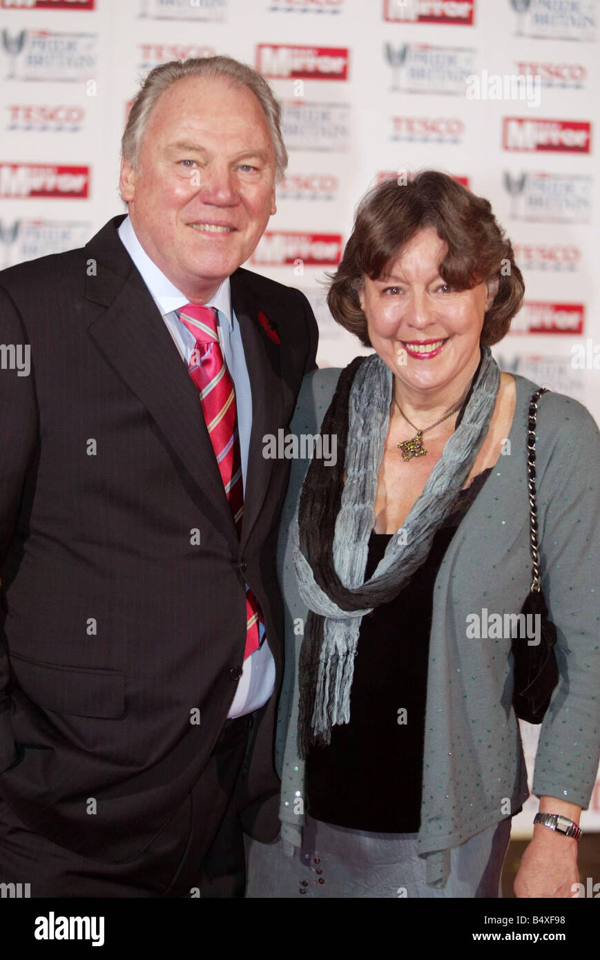 Peter Sissons and wife seen here at the Daily Mirror Pride of Britain ...