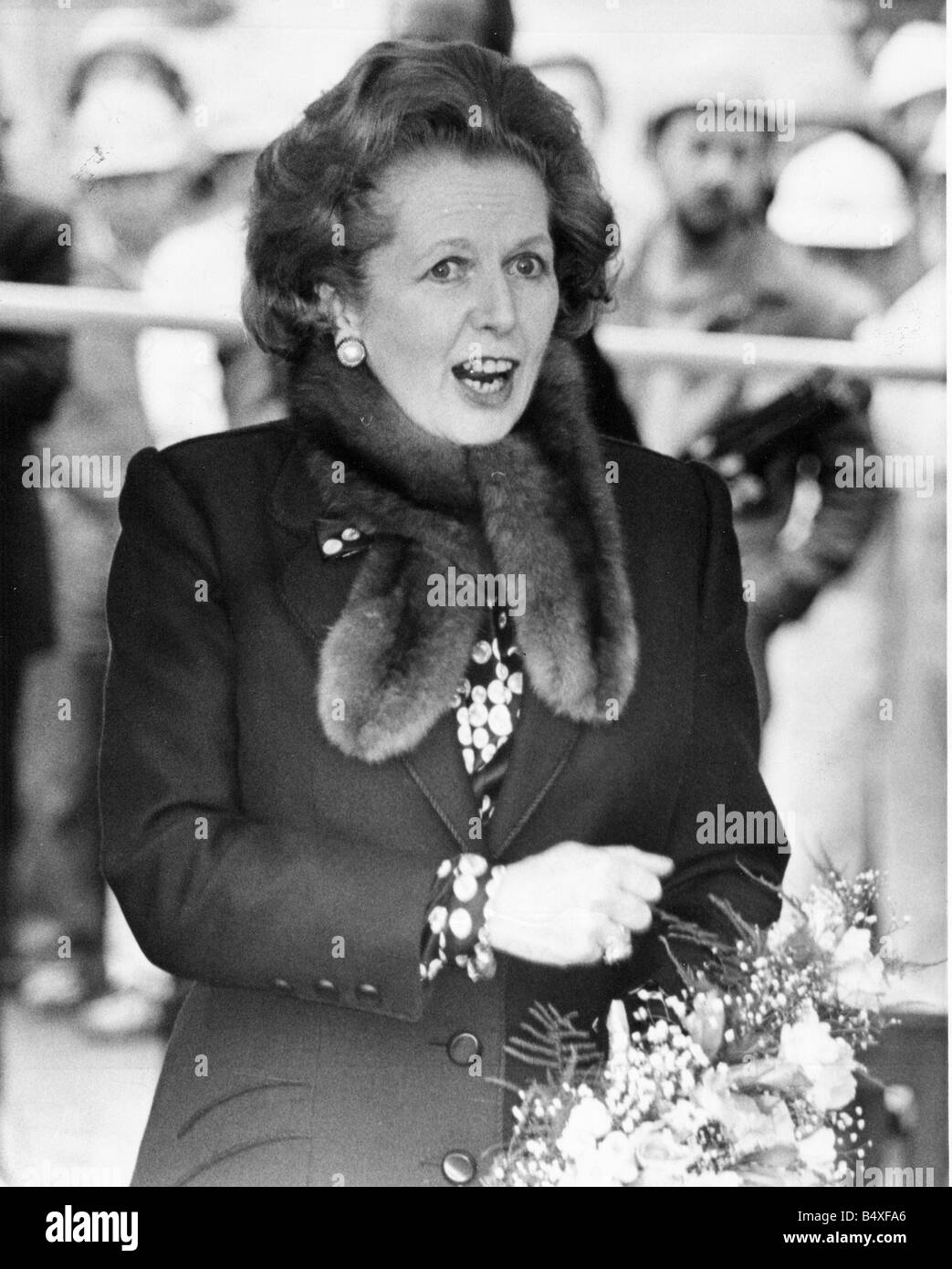 Margaret Thatcher visiting Sunderland North Sands to name the Stena ...