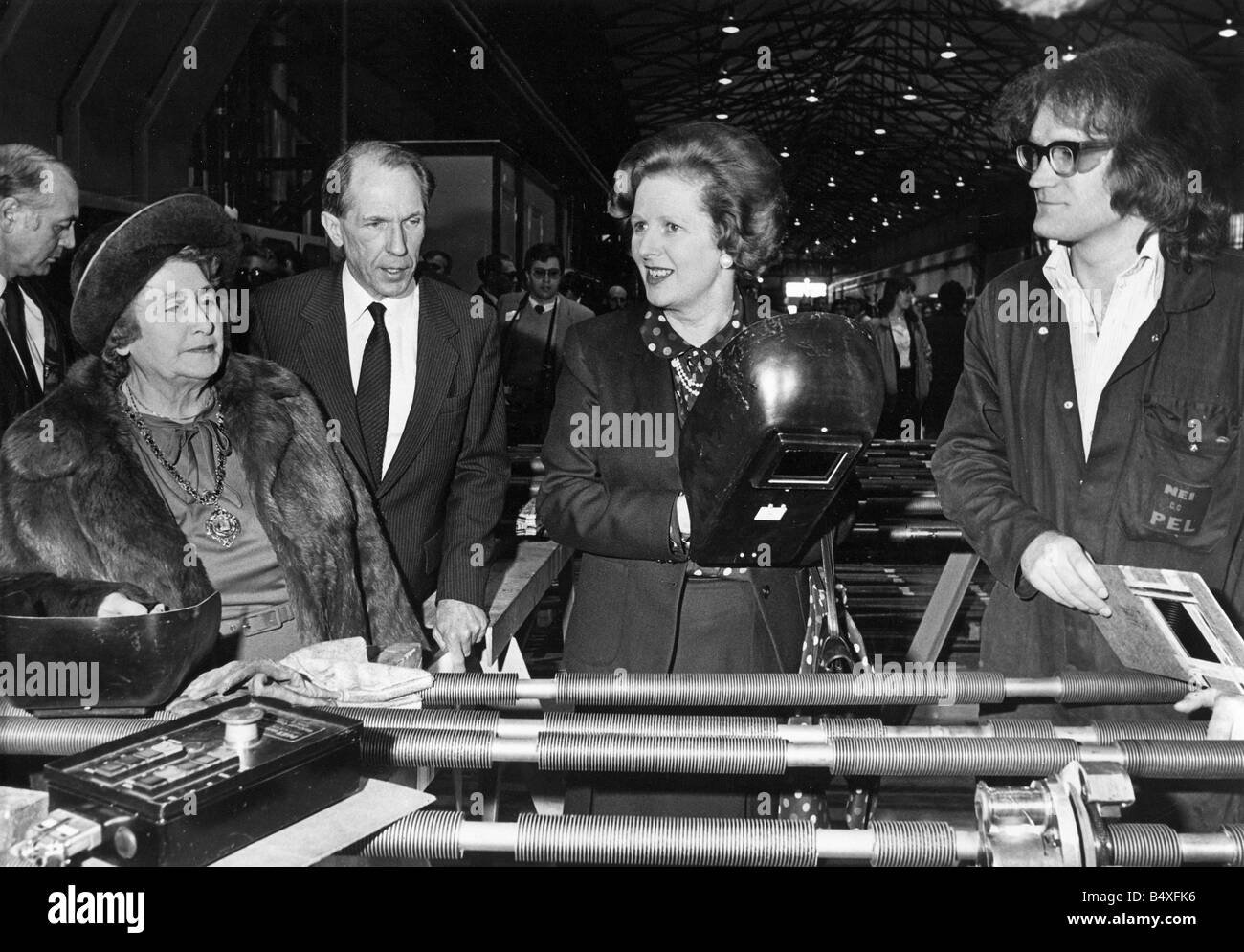 Margaret Thatcher visiting Gateshead NEI Power Engineering complex Ian ...