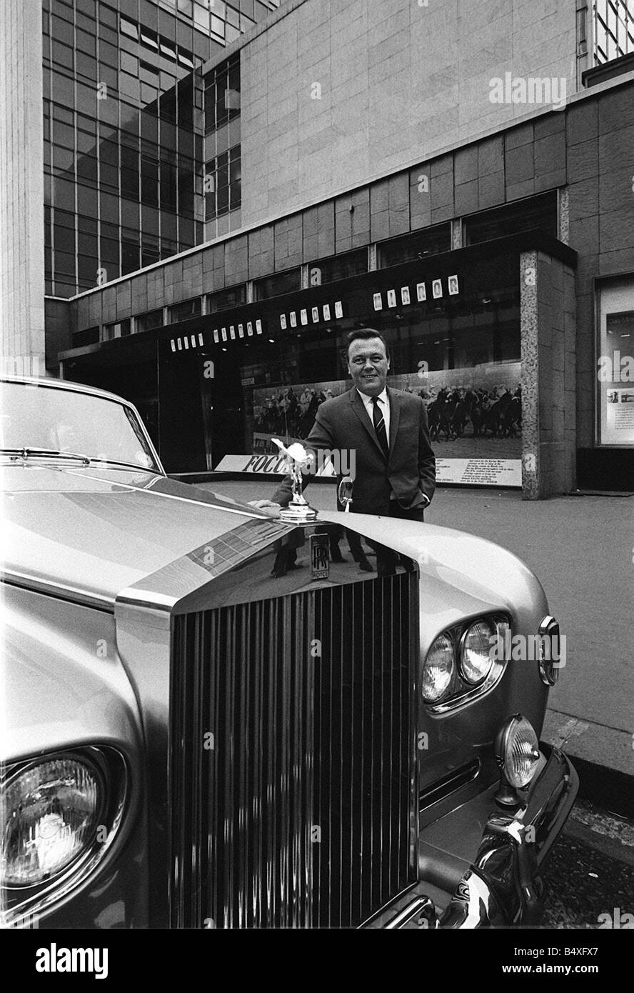 Matt Monro Singer with his Rolls Royce Mar 1966 in front of Mirror ...