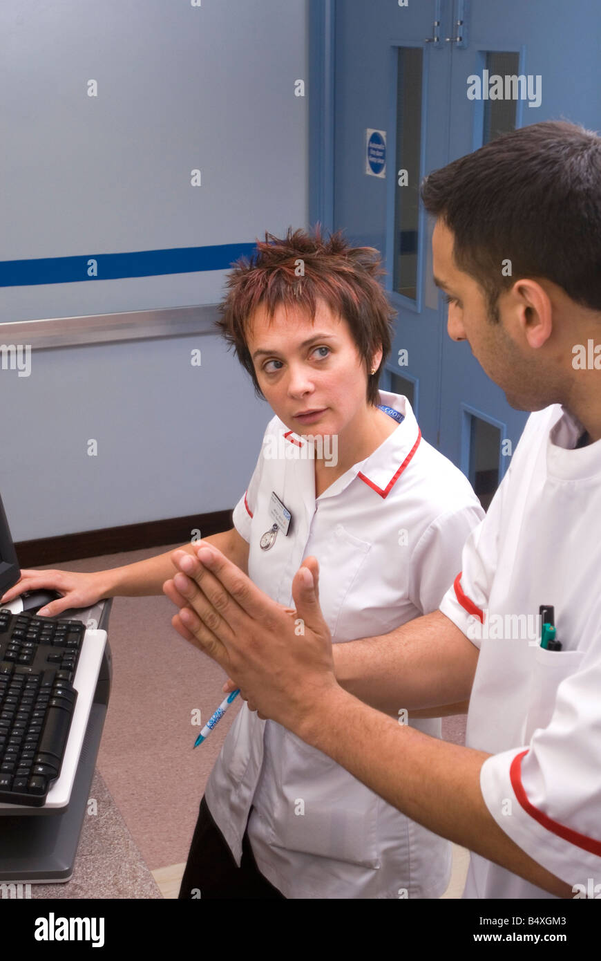 Radiographers at work in a hospital Stock Photo - Alamy