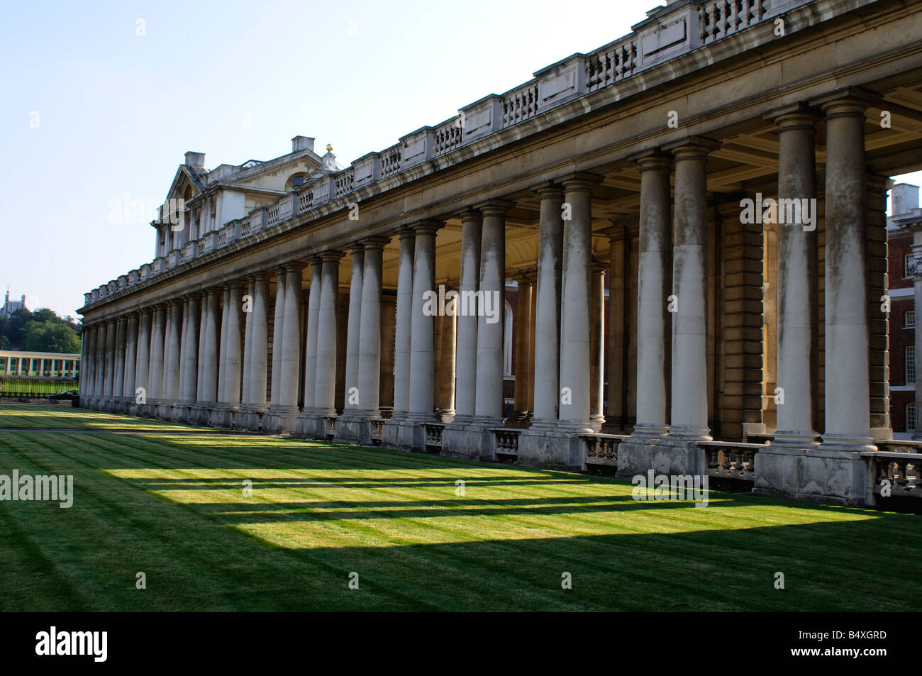 Colonnade of the Chapel The Old Royal Naval College Greenwich London ...