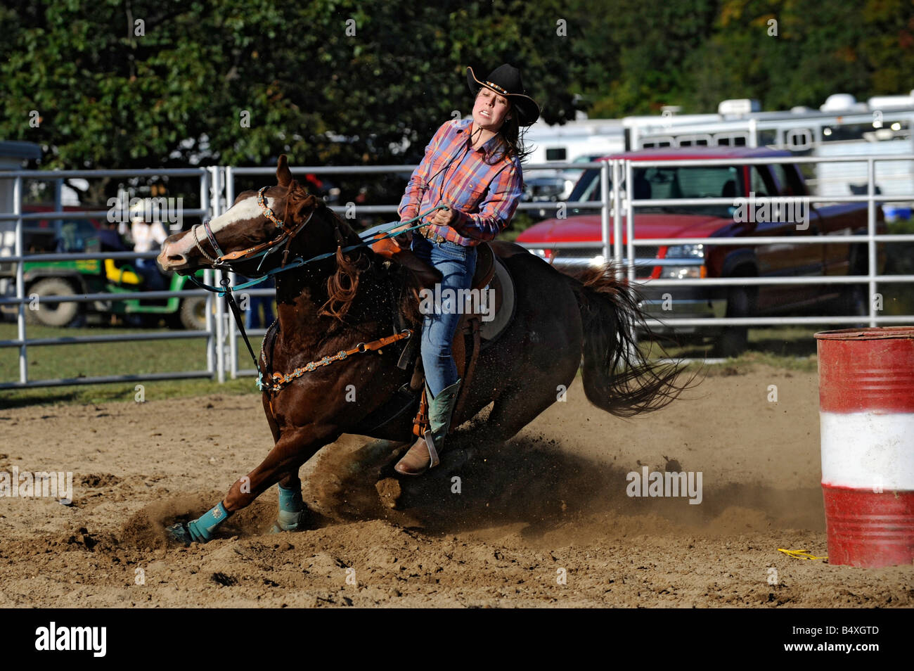 High School Boys and Girls Rodeo Competition Port Huron Michigan Stock ...