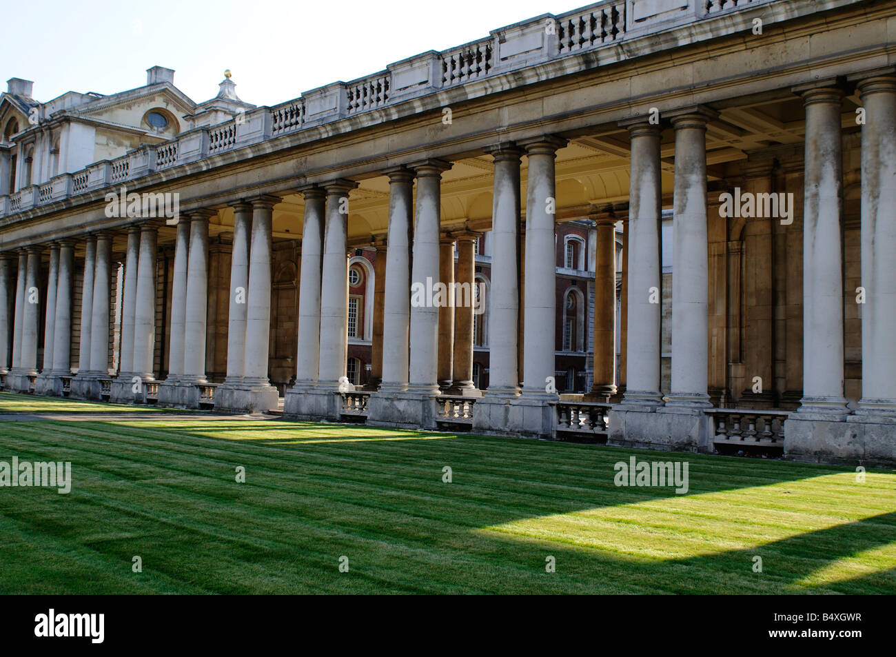 Colonnade of the Chapel The Old Royal Naval College Greenwich London ...