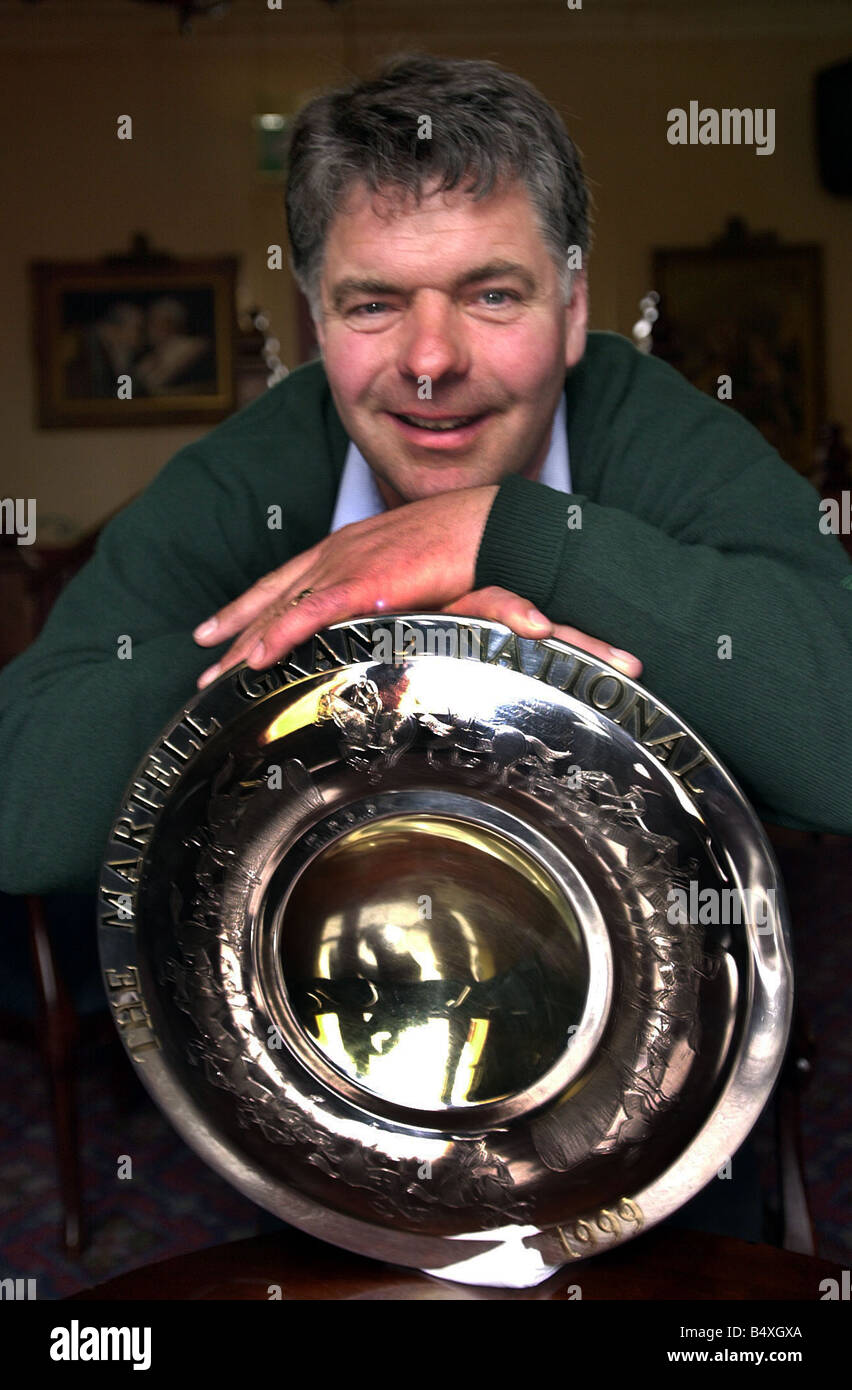 Bobby Burke with the Grand National trophy March 2000 Stock Photo - Alamy