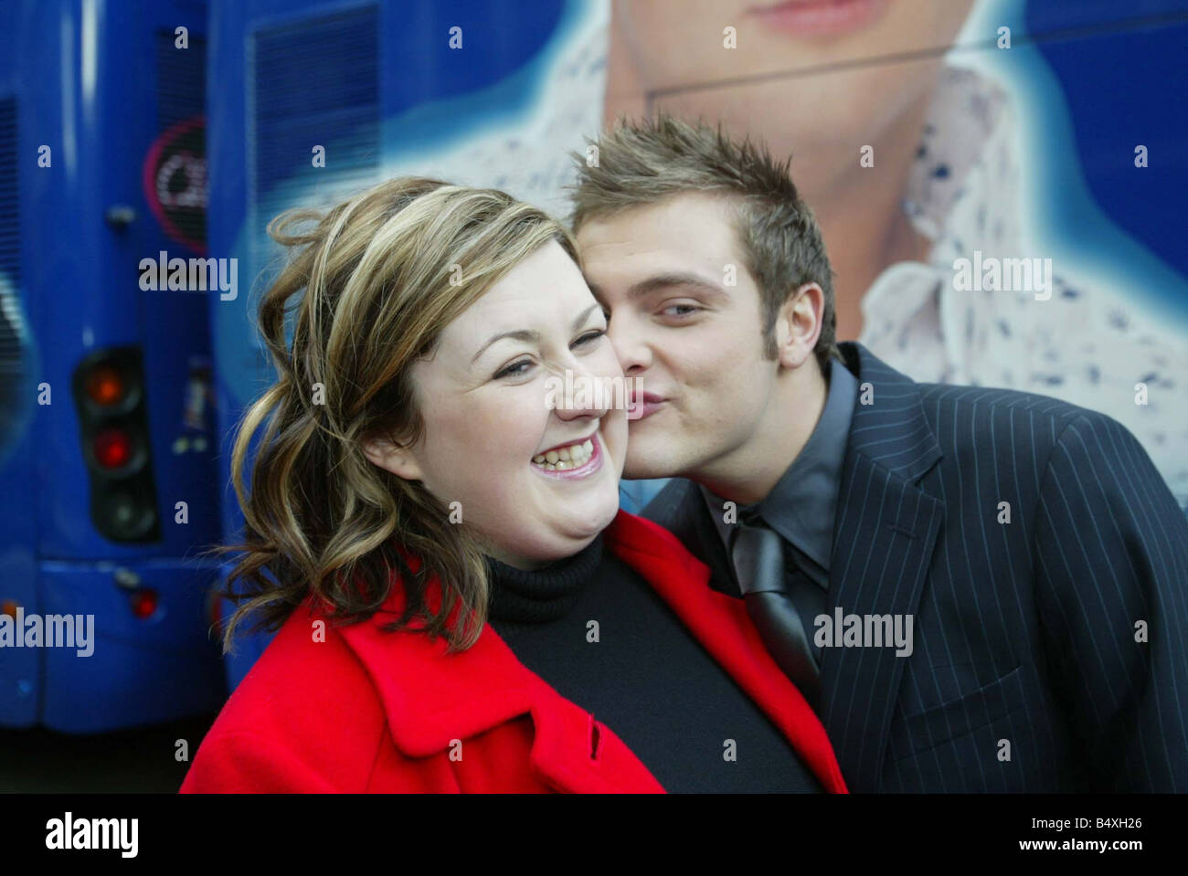 POP IDOL FINALISTS MICHELLE MCMANUS AND MARK RHODES WITH THEIR BATTLE ...
